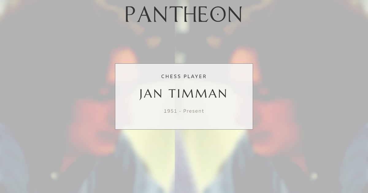 Jan Timman Biography | Pantheon