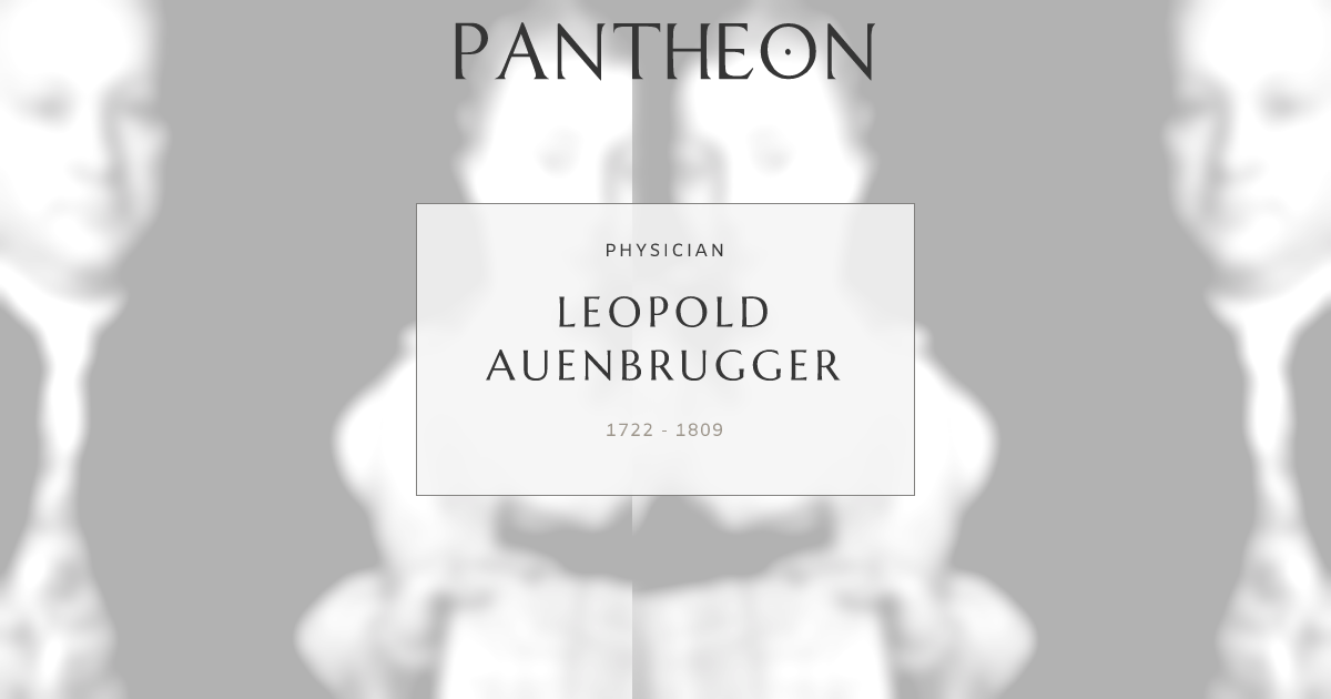 Leopold Auenbrugger Biography | Pantheon