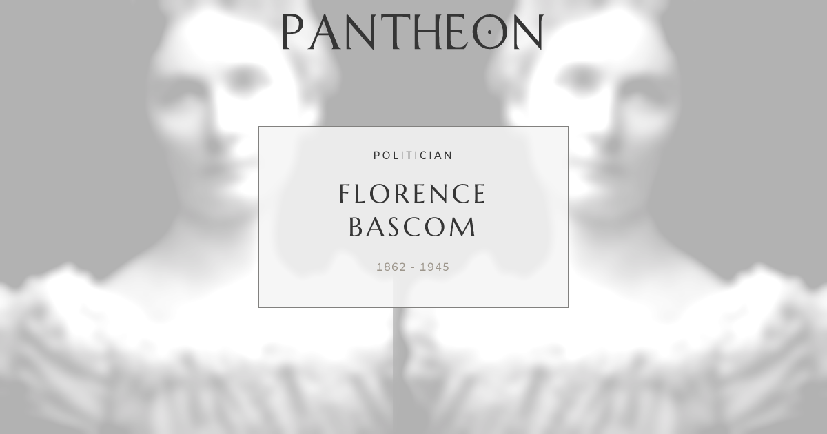 Florence Bascom Biography | Pantheon