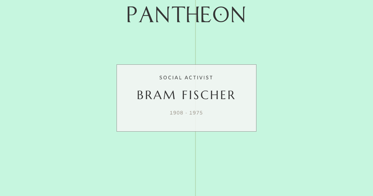 Bram Fischer Biography | Pantheon