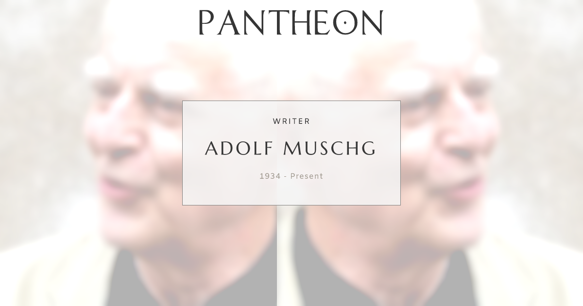 Adolf Muschg Biography | Pantheon