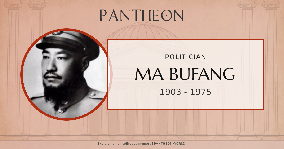 Ma Bufang Biography | Pantheon