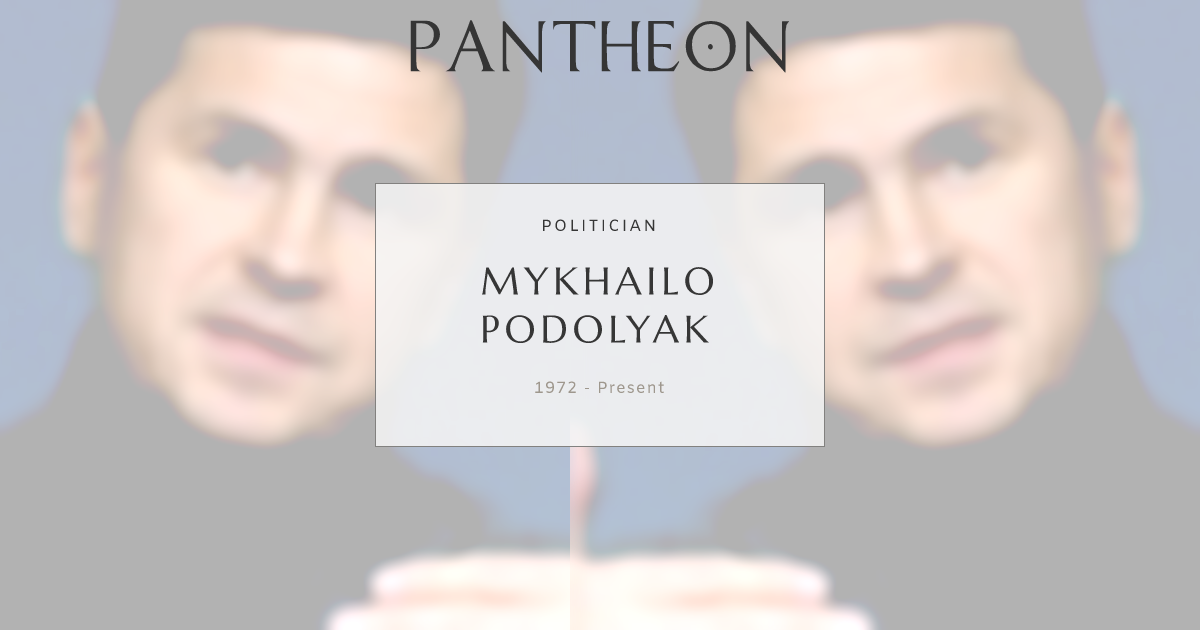 Mykhailo Podolyak Biography | Pantheon