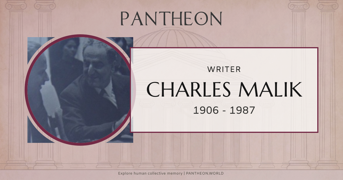 Charles Malik Biography | Pantheon