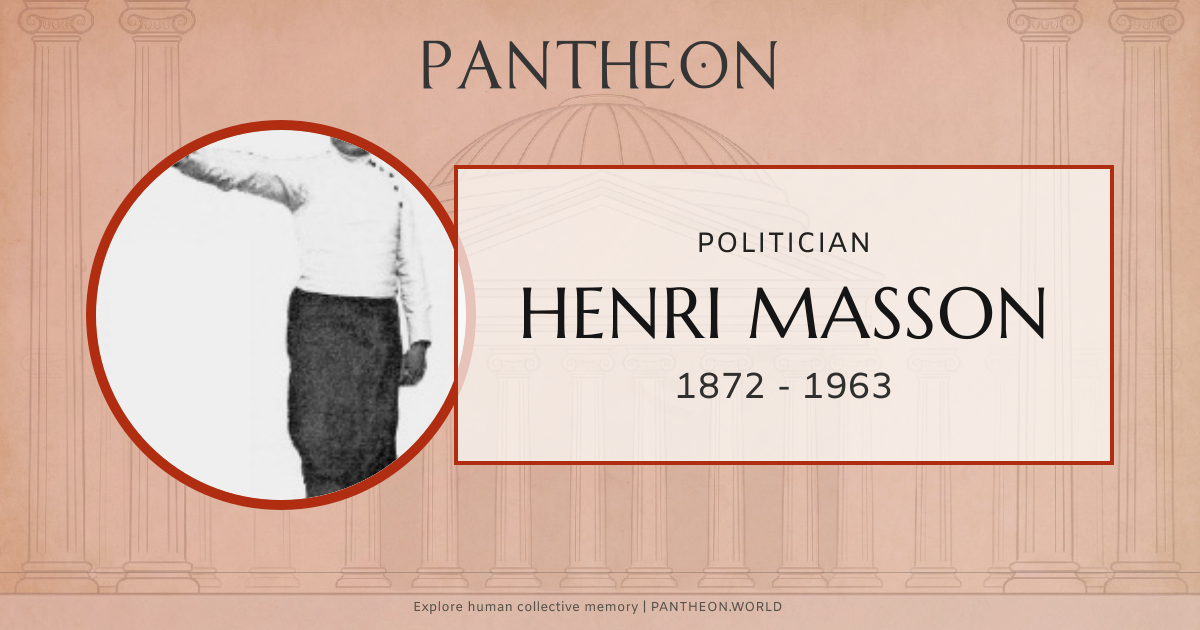 Henri Masson Biography | Pantheon