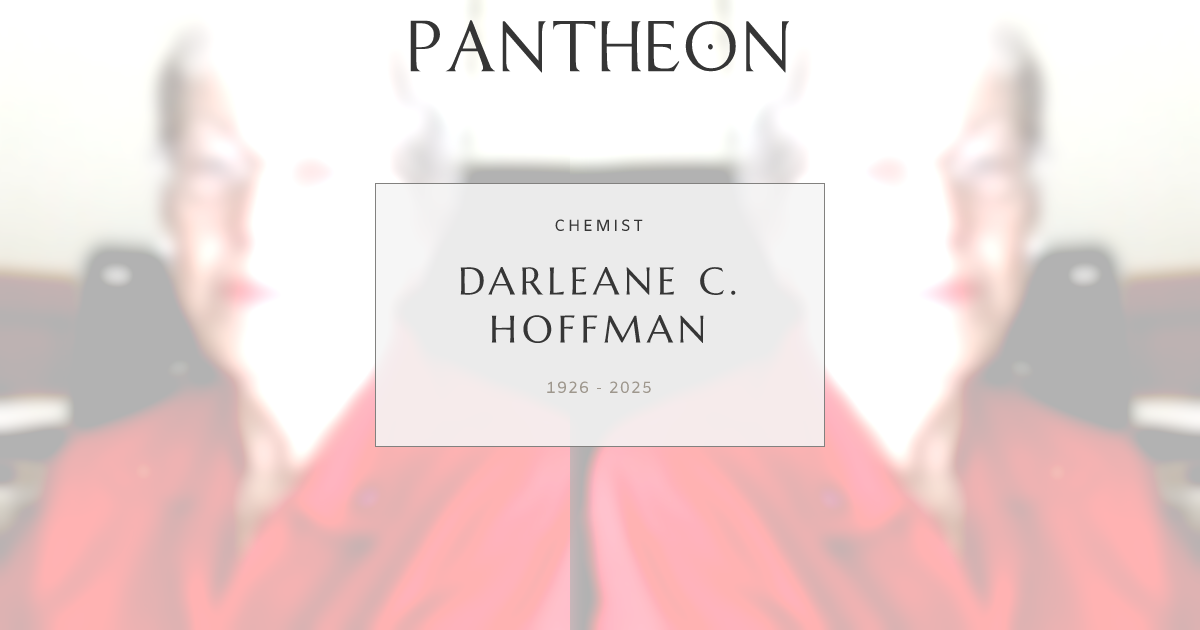 Darleane C. Hoffman Biography | Pantheon