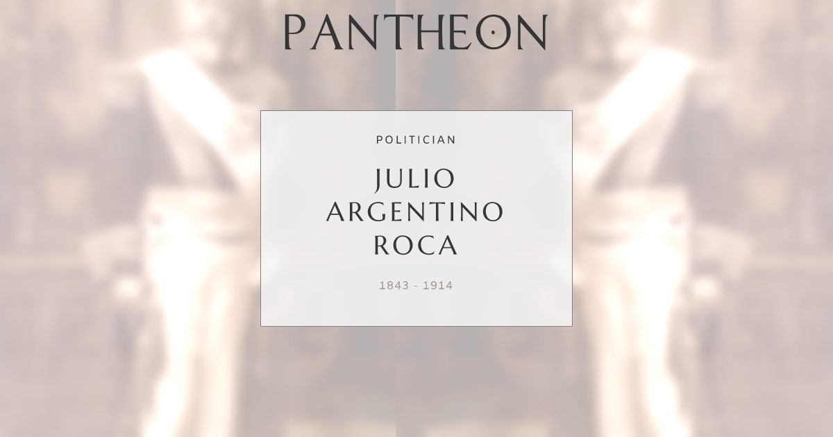 Julio Argentino Roca Biography | Pantheon