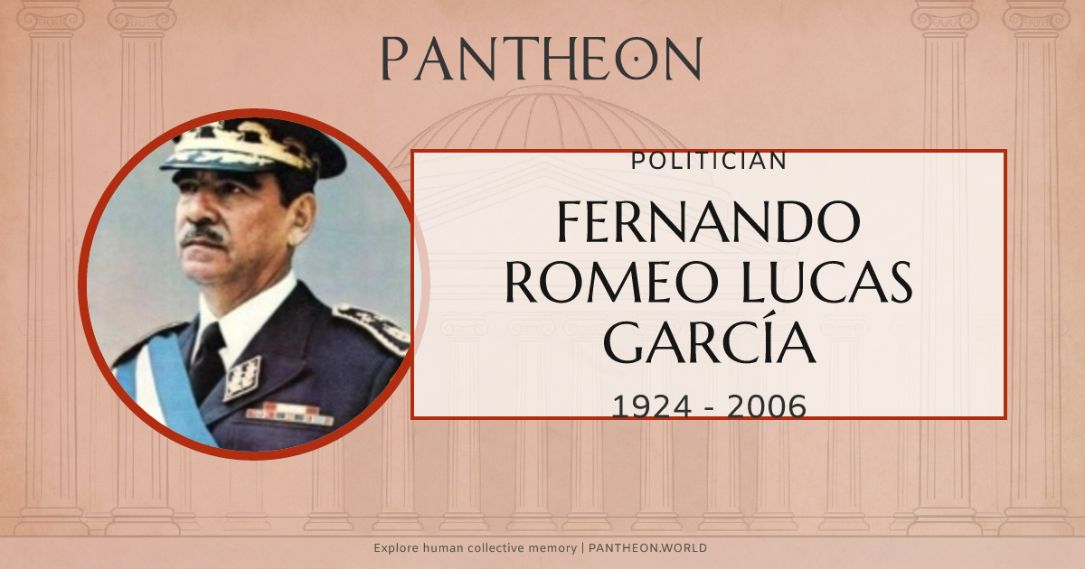 Fernando Romeo Lucas García Biography | Pantheon