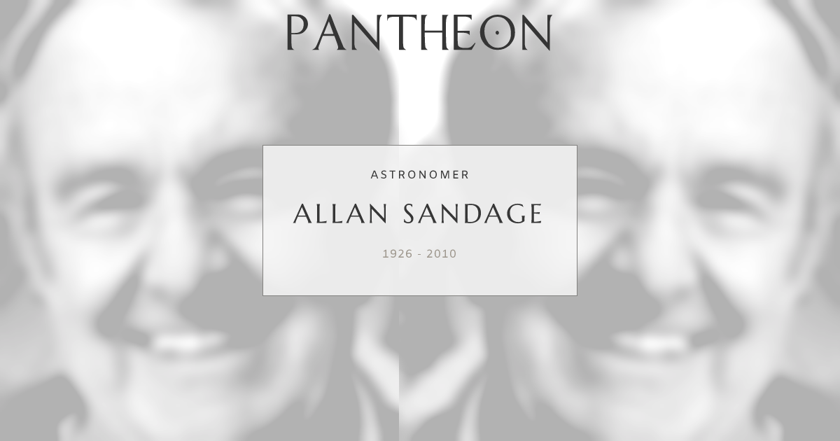 Allan Sandage Biography | Pantheon