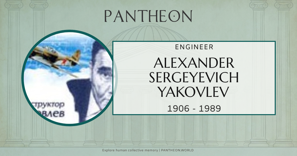 Alexander Sergeyevich Yakovlev Biography | Pantheon