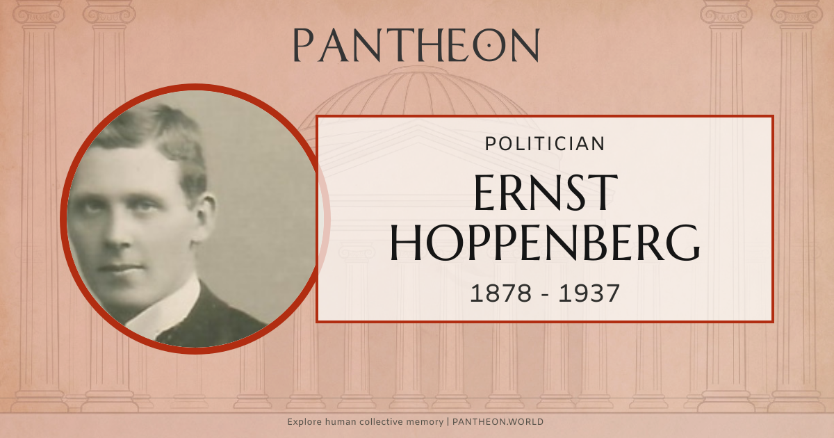 Ernst Hoppenberg Biography | Pantheon