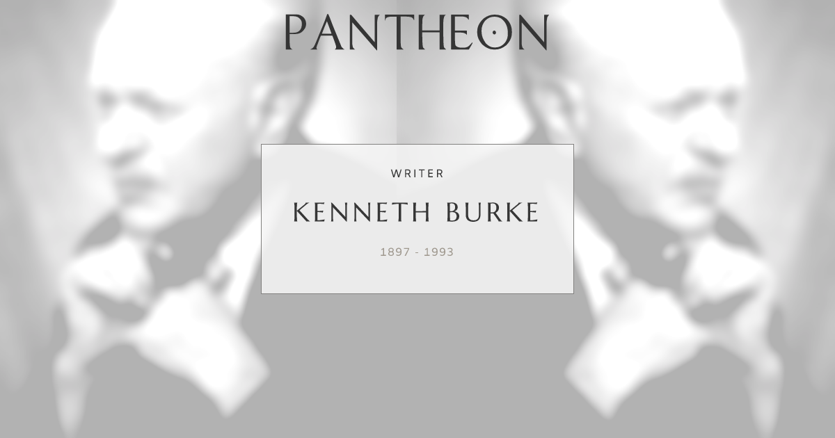 Kenneth Burke Biography | Pantheon