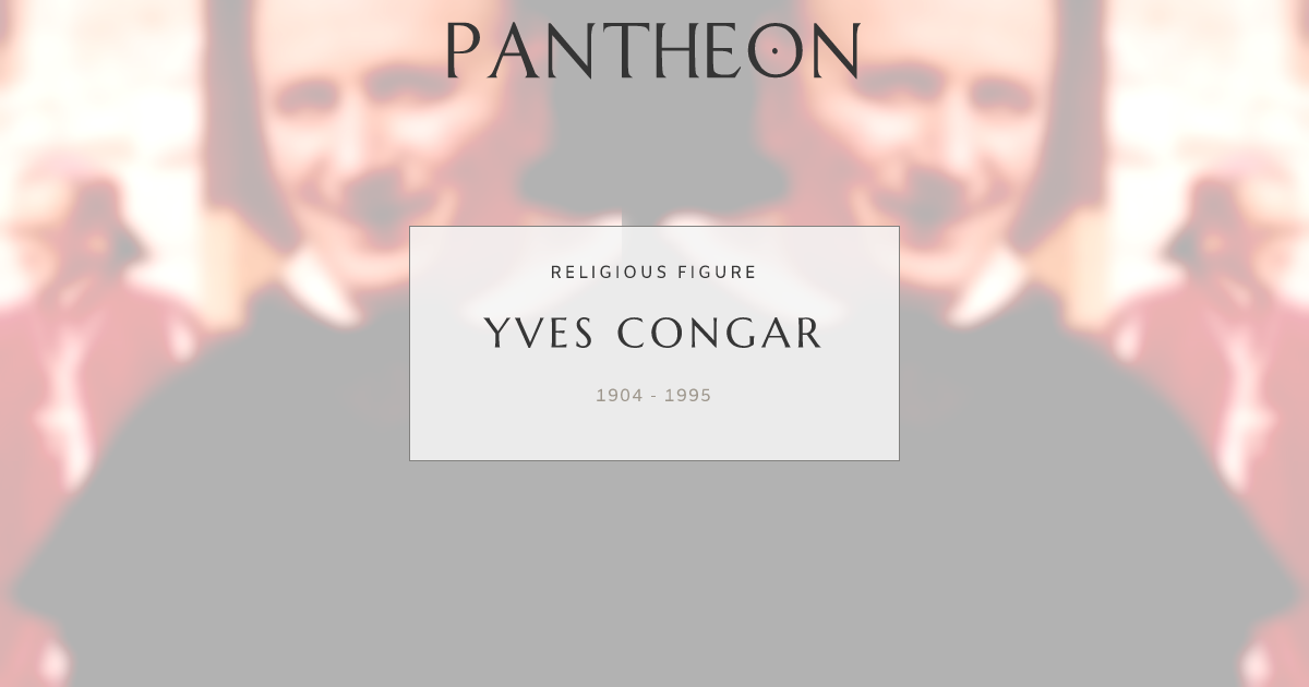 Yves Congar Biography | Pantheon