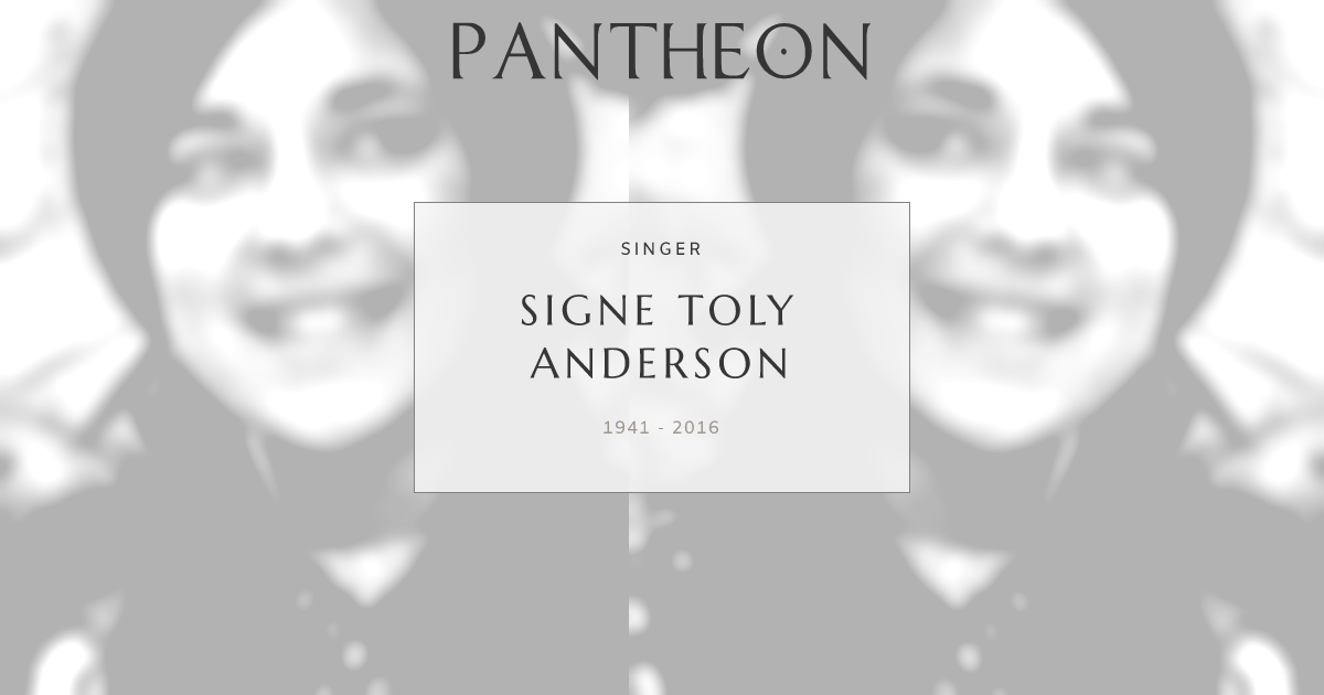 Signe Toly Anderson Biography | Pantheon