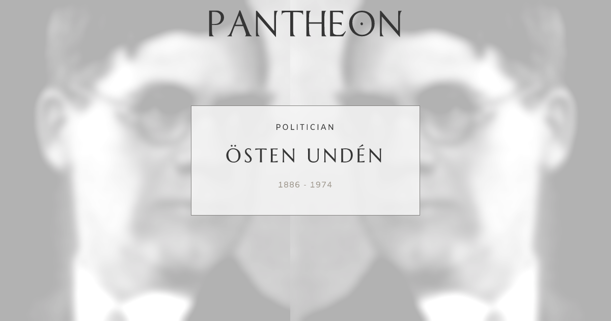 Östen Undén Biography | Pantheon