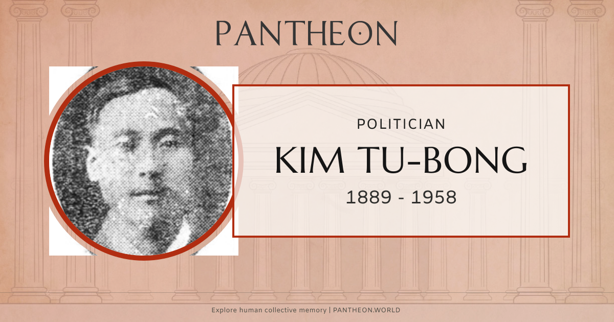 Kim Tu-bong Biography | Pantheon