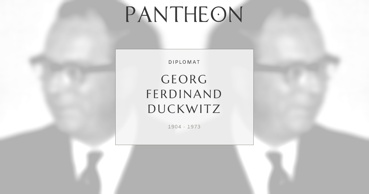 Georg Ferdinand Duckwitz Biography | Pantheon