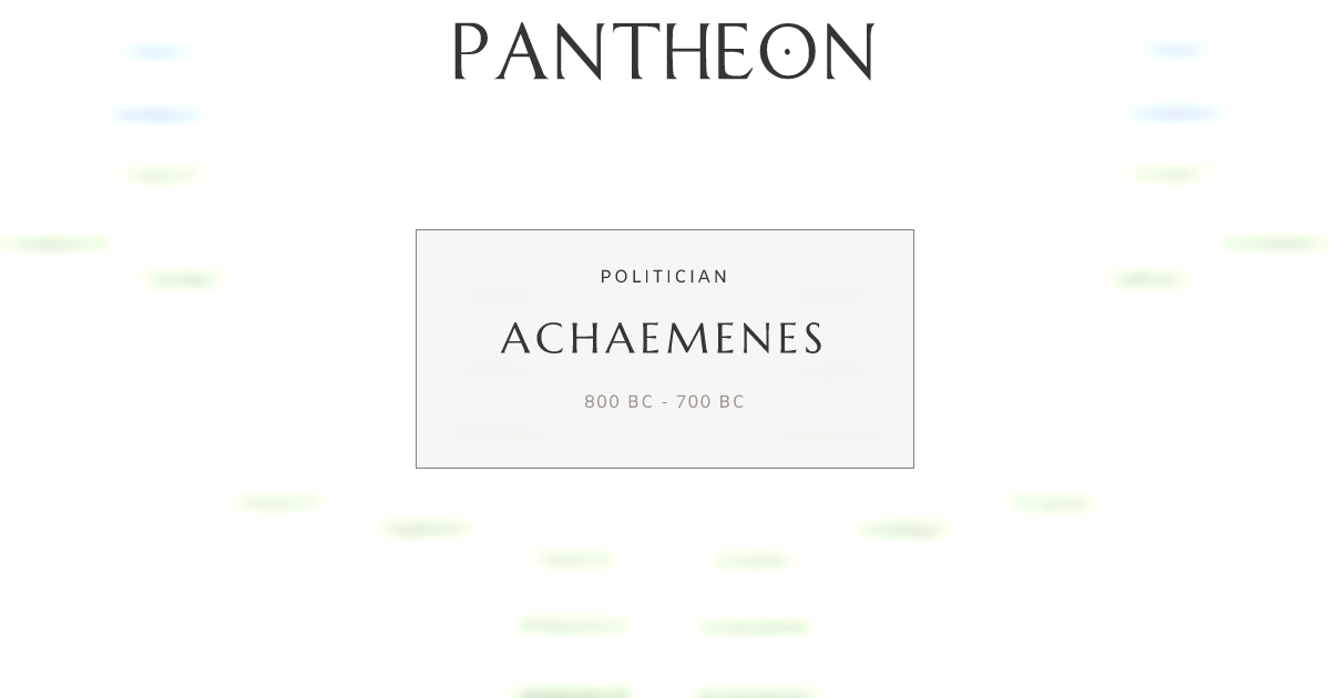 Achaemenes Biography | Pantheon