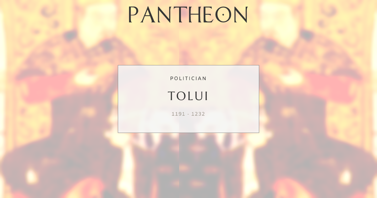 Tolui Biography | Pantheon