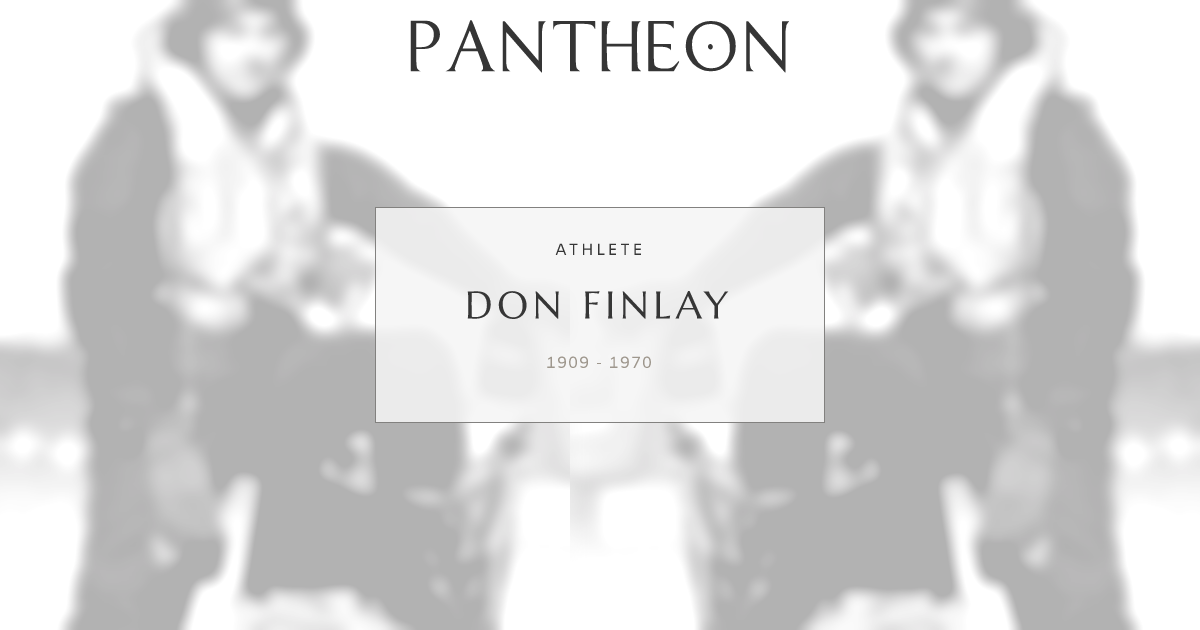 Don Finlay Biography | Pantheon