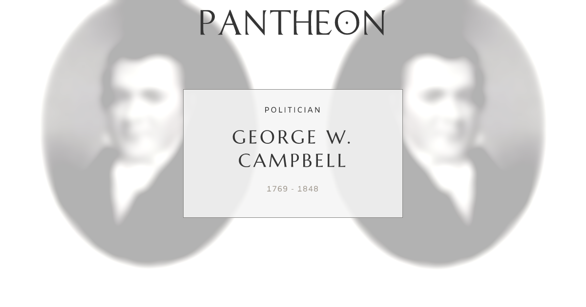 George W. Campbell Biography | Pantheon