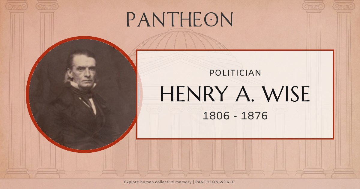 Henry A. Wise Biography | Pantheon