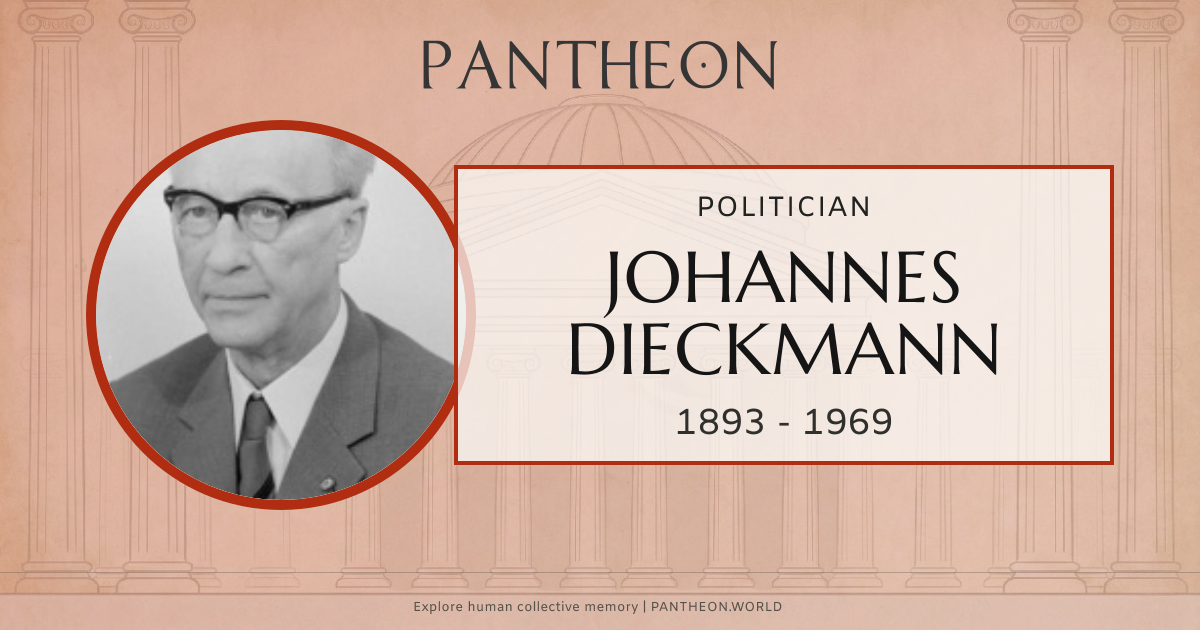 Johannes Dieckmann Biography | Pantheon