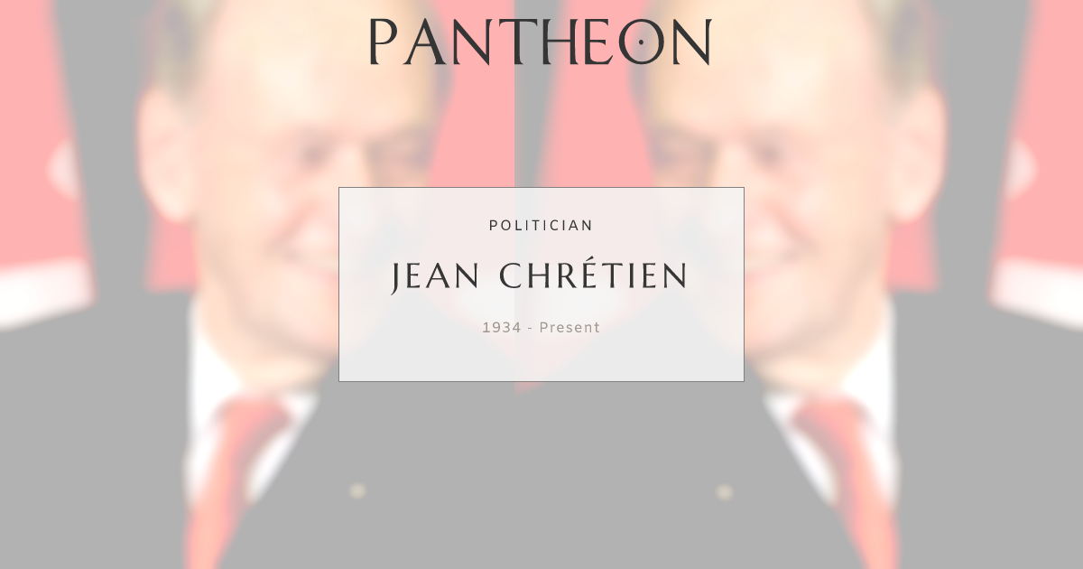 Jean Chrétien Biography | Pantheon