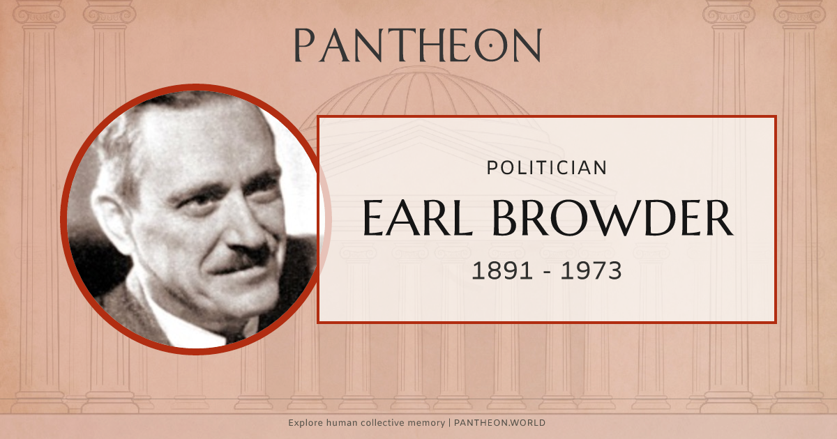 Earl Browder Biography | Pantheon