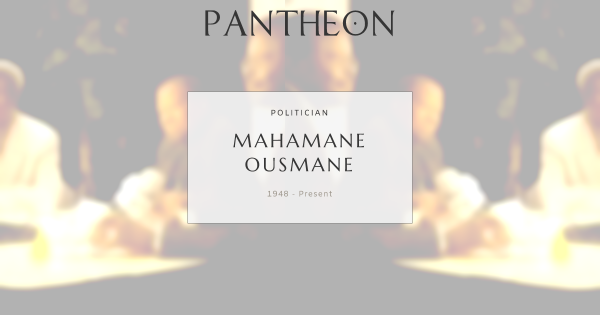 Mahamane Ousmane Biography | Pantheon