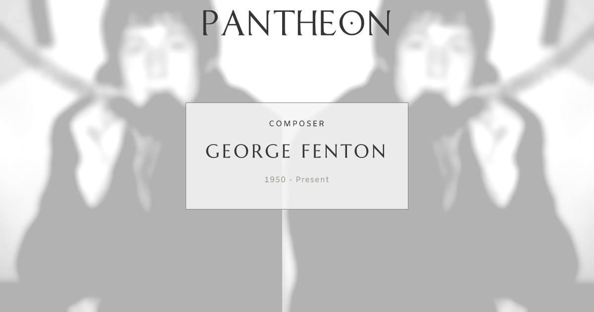 George Fenton Biography | Pantheon