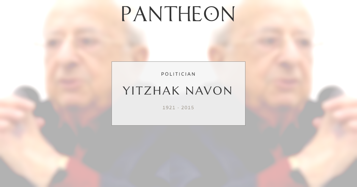 Yitzhak Navon Biography | Pantheon