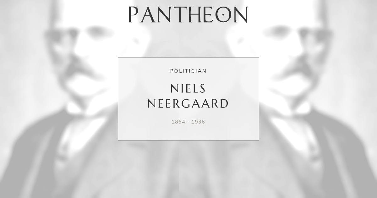 Niels Neergaard Biography | Pantheon