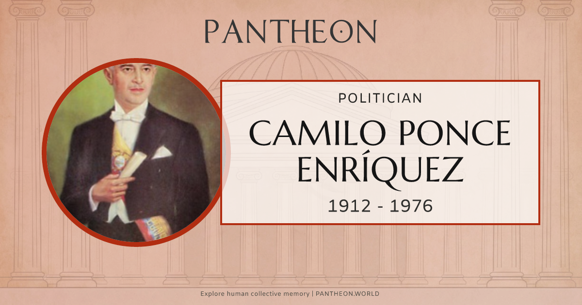 Camilo Ponce Enríquez Biography | Pantheon