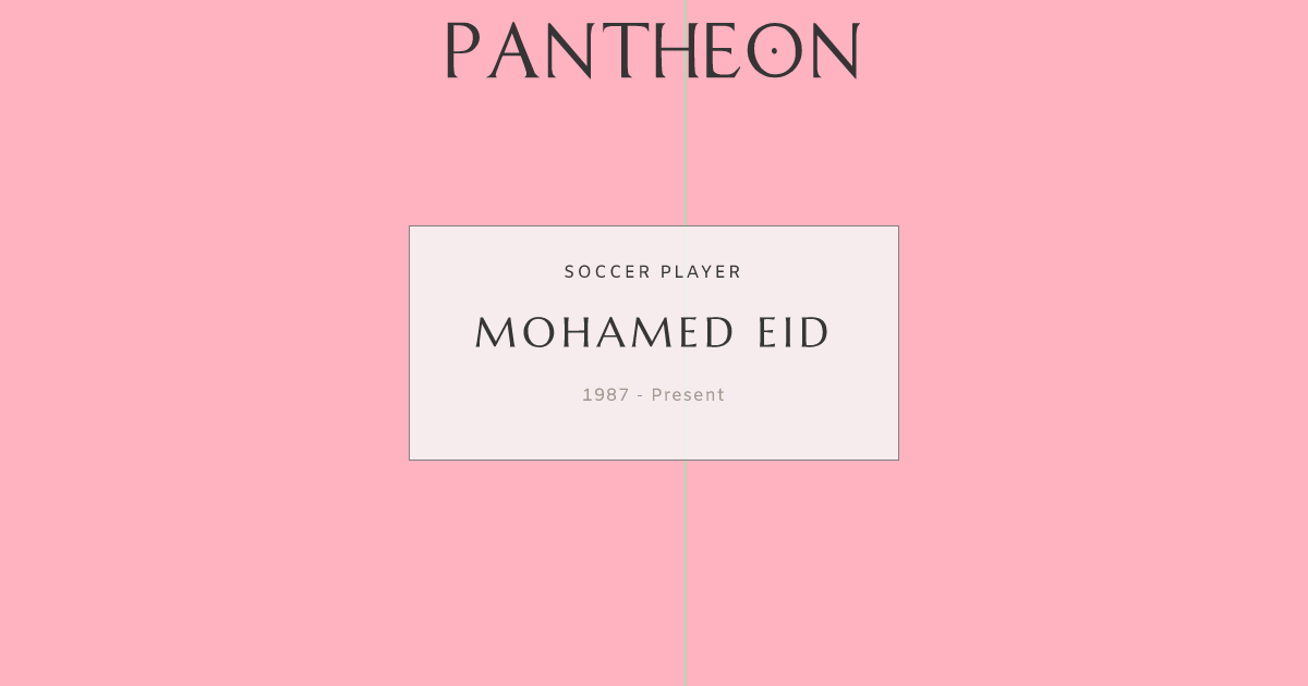 Mohamed Eid Biography | Pantheon