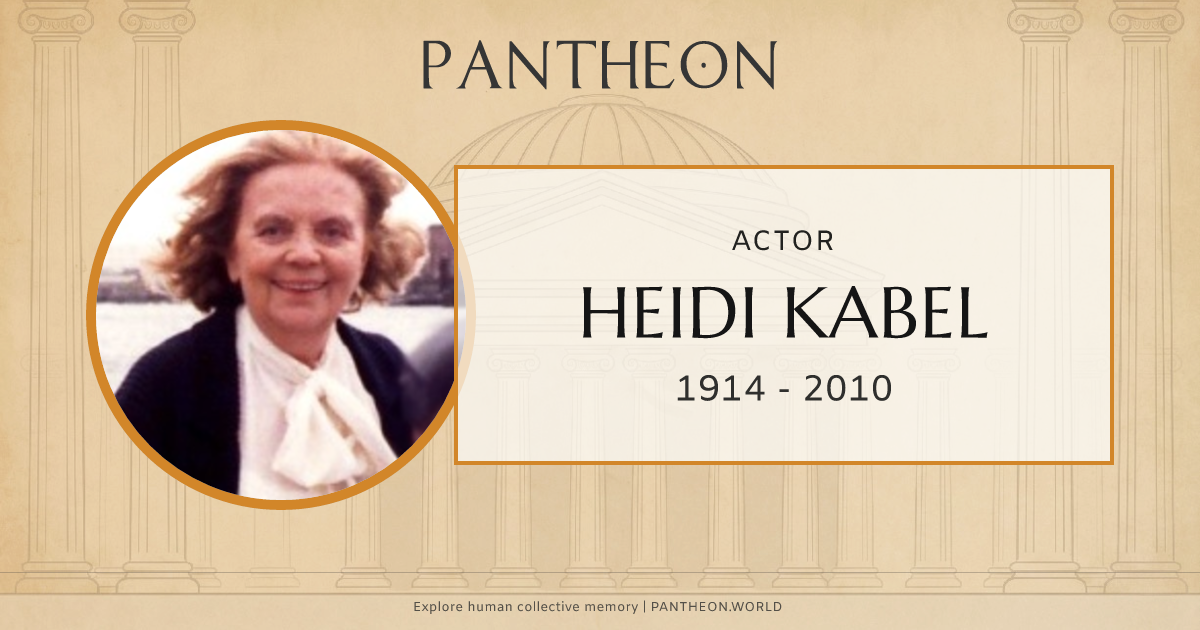 Heidi Kabel Biography | Pantheon