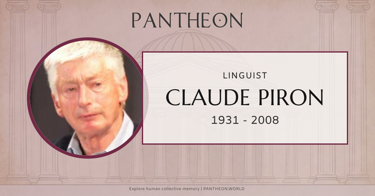 Claude Piron Biography | Pantheon