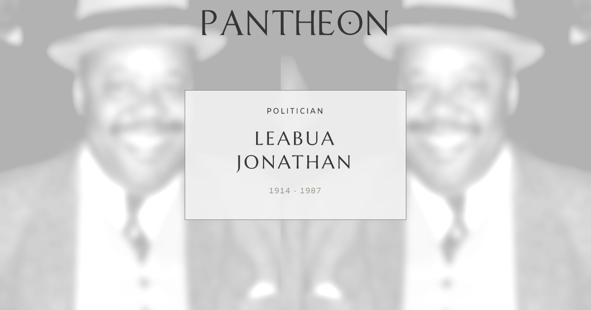Leabua Jonathan Biography | Pantheon