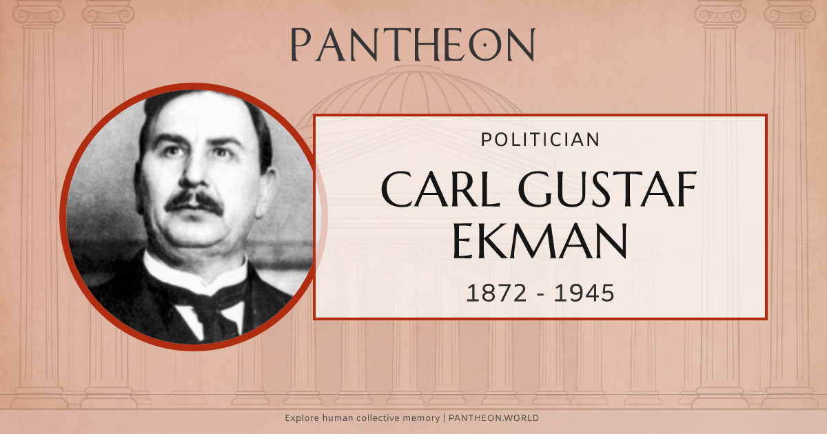 Carl Gustaf Ekman Biography | Pantheon