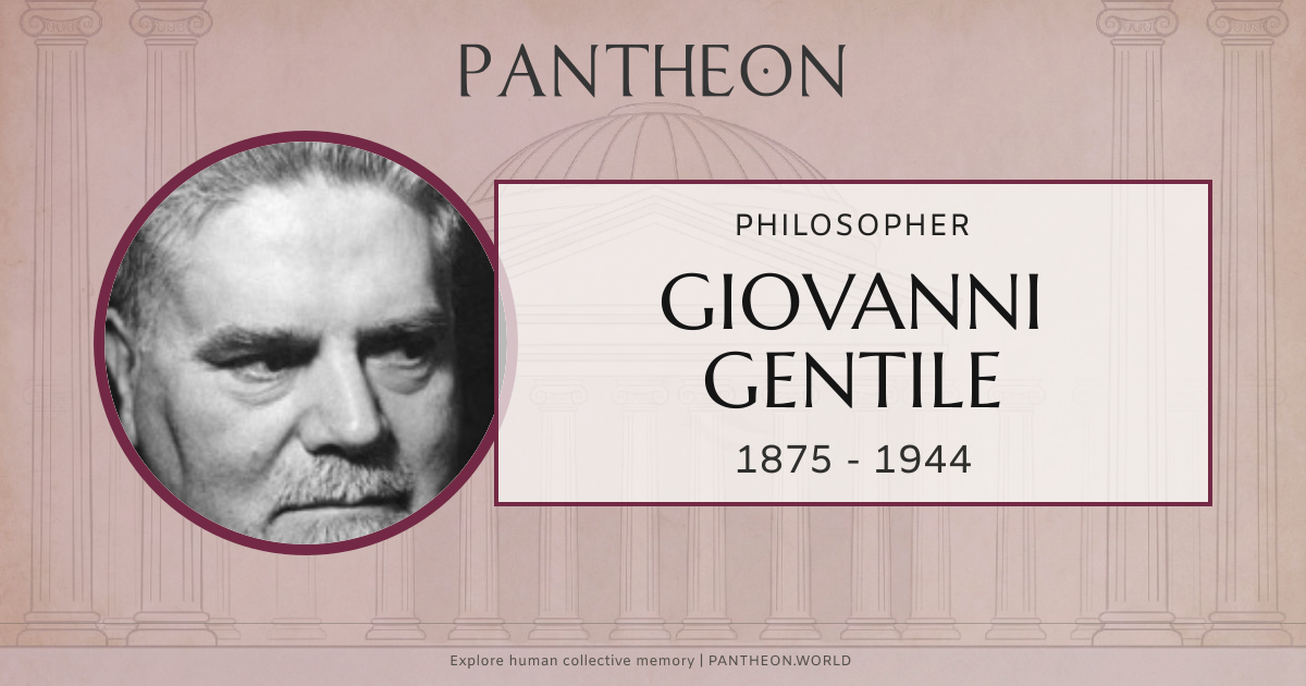 Giovanni Gentile Biography | Pantheon