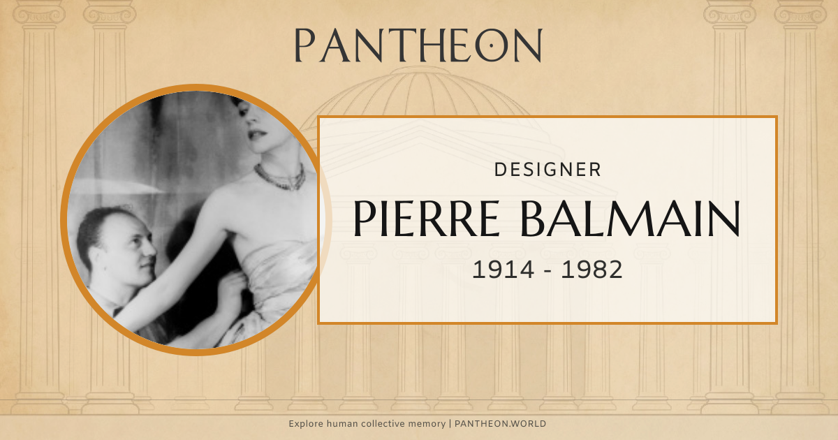 Pierre Balmain Biography | Pantheon