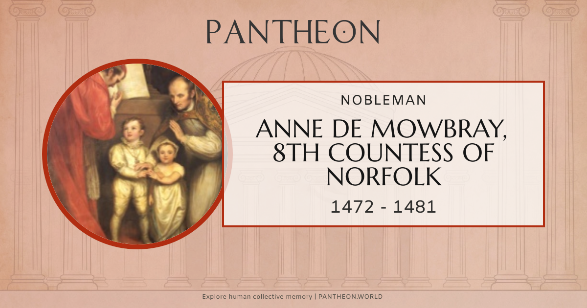 Anne de Mowbray, 8th Countess of Norfolk Biography | Pantheon