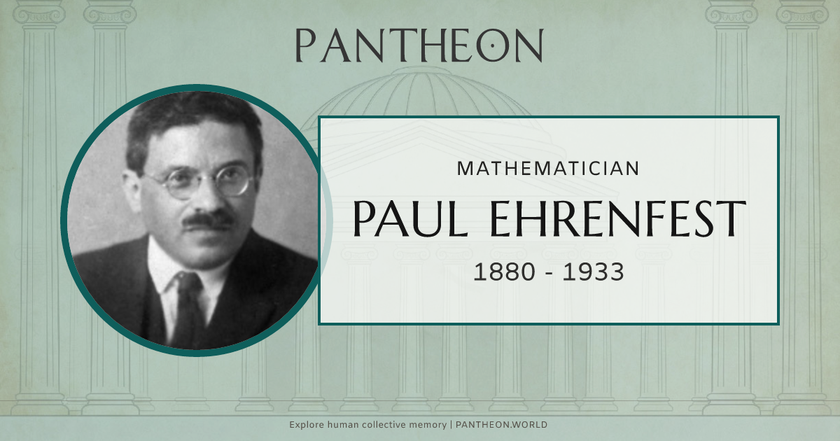 Paul Ehrenfest Biography | Pantheon