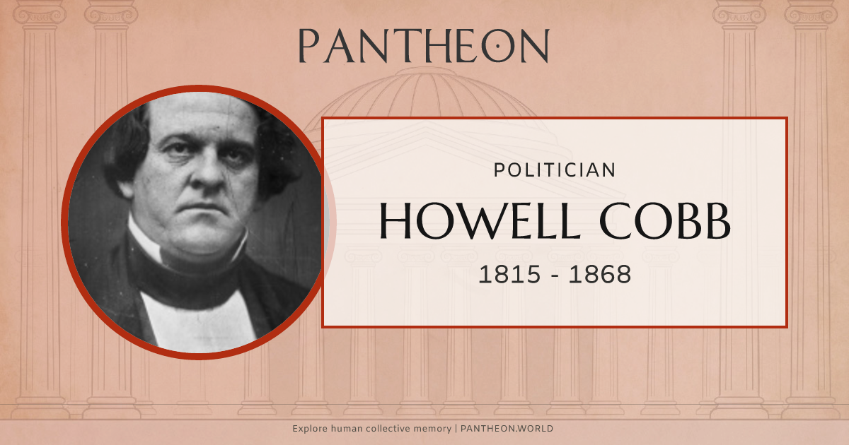 Howell Cobb Biography | Pantheon