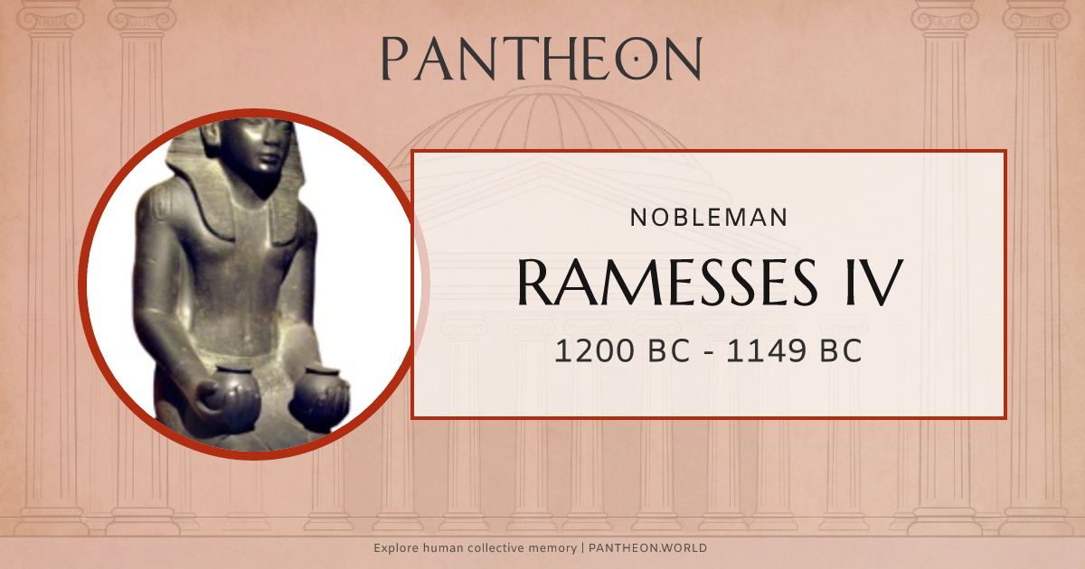 Ramesses IV Biography | Pantheon