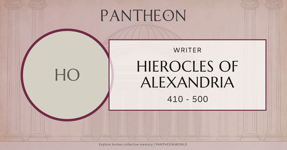 Hierocles of Alexandria Biography | Pantheon