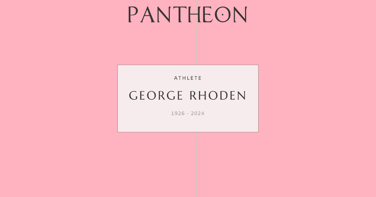 George Rhoden Biography | Pantheon