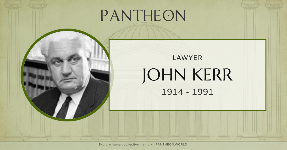 John Kerr Biography | Pantheon