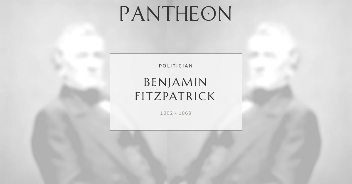 Benjamin Fitzpatrick Biography | Pantheon