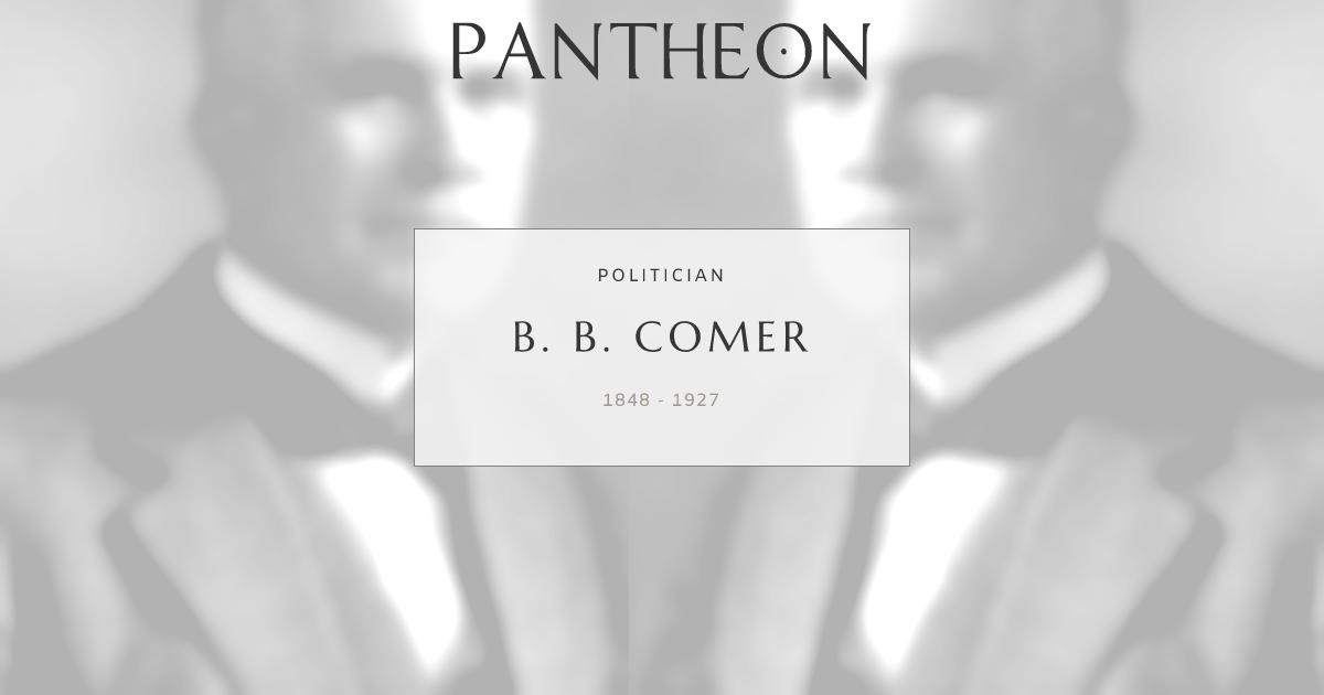 B. B. Comer Biography | Pantheon